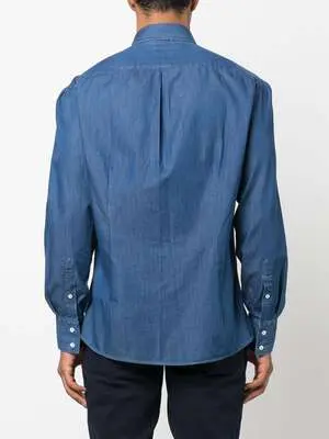 Brunello Cucinelli Denim Cotton Shirt