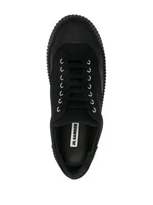 JIL SANDER Vulcanised-sole Low-top Sneakers - Black