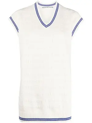 Alexander Wang Stripe-detail Knitted Sleeveless Top