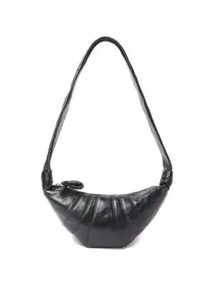 LEMAIRE Small Croissant Bag In Leather - Black