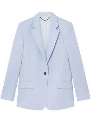 Stella McCartney Flannel Single-breasted Blazer - Blue