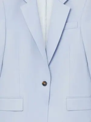 Stella McCartney Flannel Single-breasted Blazer - Blue