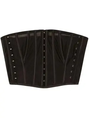 Dolce & Gabbana Bonded-seam Semi-sheer Corset - Black