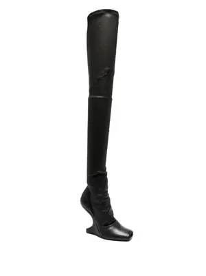 Rick Owens Cantilever 120mm Above-knee Boots - Black