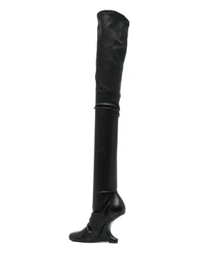 Rick Owens Cantilever 120mm Above-knee Boots - Black