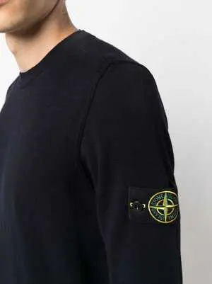 Stone Island Compass-patch Crew-neck Jumper