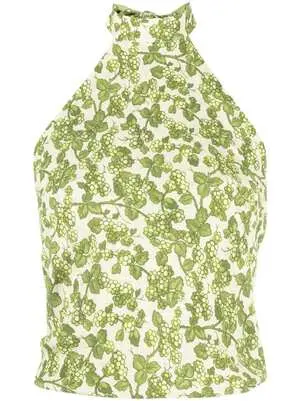 Etro Floral-print Halterneck Top