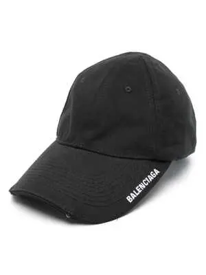 Balenciaga Logo-Embroidered Cap Black