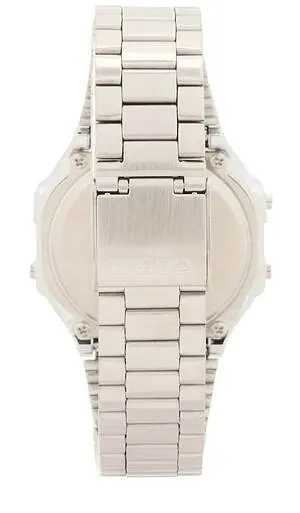 Casio Vintage A168 Series Watch In Metallic Silver