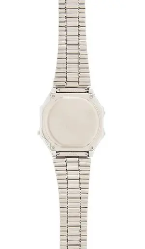 Casio Vintage A168 Series Watch In Metallic Silver