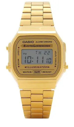 Casio Vintage A168 Series Digital Watch - Gold