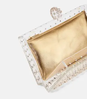 AQUAZZURA Tequila Crystal-embellished Clutch