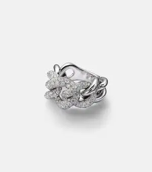 Pomellato Catene 18kt White Gold Diamond Ring - Metallic