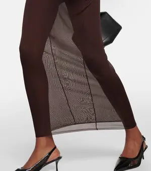 Alaïa High-neck Knit Maxi Dress