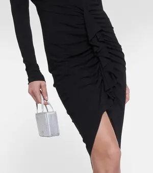 Alexandre Vauthier Draped Jersey Midi Dress - Black