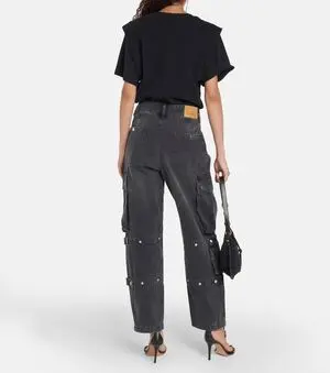 Isabel Marant Étoile Elore Denim Cargo Pants - Black