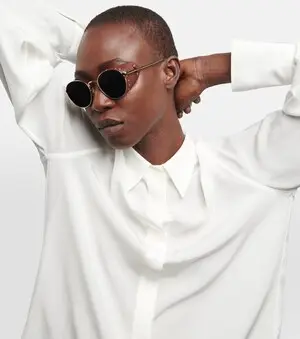 Brunello Cucinelli X Oliver Peoples Cesarino-L Sunglasses In Gold