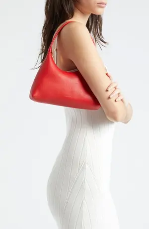 MANSUR GAVRIEL Mini Candy Leather Hobo Bag - Poppy