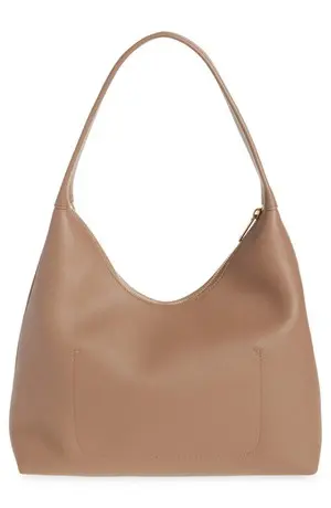 MANSUR GAVRIEL Candy Pebbled Leather Hobo Bag - Biscotto