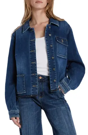WASH LAB DENIM Maddie Denim Jacket - Sail Blue