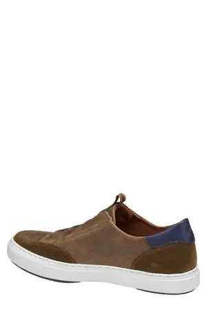 JOHNSTON & MURPHY COLLECTION Lace-to-toe Sneakers - Brown English Suede/sheepskin