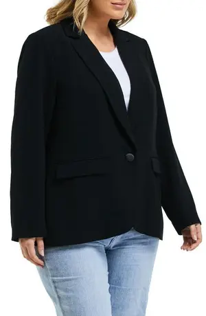 ESTELLE Megan One-button Crepe Blazer
