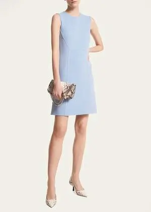 Michael Kors Double-Face Wool Shift Dress - Coast