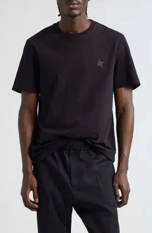 GOLDEN GOOSE Star Collection Cotton Graphic T-shirt - Black