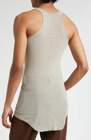 Rick Owens Rib Long Tank - Pearl