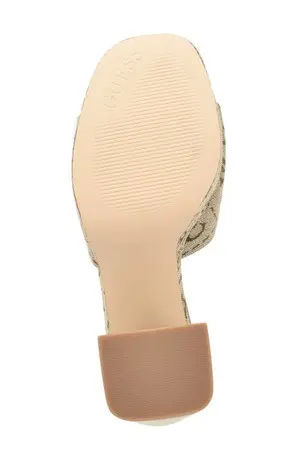 Guess Jadah Jacquard Platform Sandal