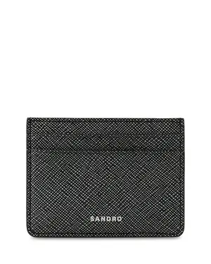 Sandro Saffiano Leather Card Case Graphites