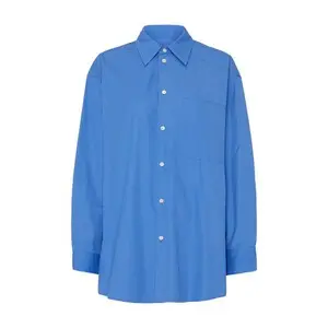 LEMAIRE Long Cotton Shirt Cerulean