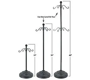 HAUTE DECOR Adapt Adjustable Stocking Tree W/ 8 Hooks