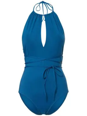 Ulla Johnson ULLA JOHNSON Annika Stretch Tech One Piece Swimsuit - Blue