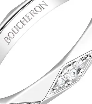 Boucheron Platinum And Diamond Facette Wedding Band