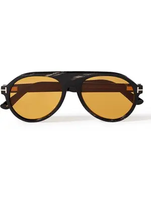 TOM FORD Aviator-style Horn Sunglasses