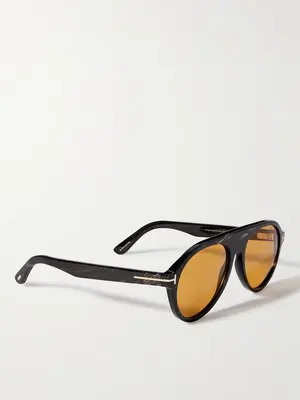 TOM FORD Aviator-style Horn Sunglasses