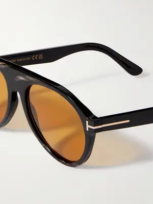 TOM FORD Aviator-style Horn Sunglasses