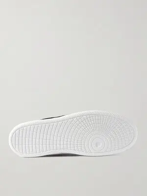 Moncler Monaco Leather-trimmed Suede Sneakers - Blue