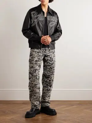 Givenchy Logo-embellished Studded Leather Jacket