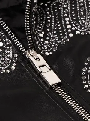 Givenchy Logo-embellished Studded Leather Jacket