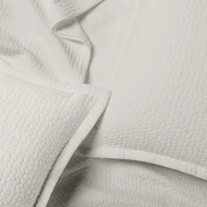 HUDSON PARK COLLECTION Signature Pebbled Matelasse Standard Sham, Single - Silver