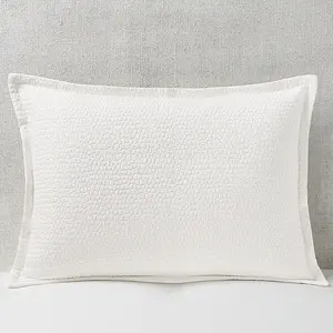 HUDSON PARK COLLECTION Signature Pebbled Matelasse Standard Sham, Single - White