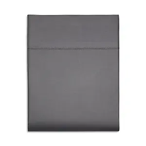 HUDSON PARK COLLECTION 680tc Flat Sateen Sheet, Queen - Exclusive Charcoal