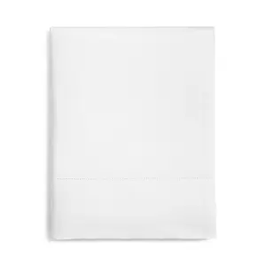 HUDSON PARK COLLECTION 680tc Flat Sateen Sheet, Queen Exclusive - White