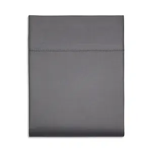 HUDSON PARK COLLECTION 680tc Flat Sateen Sheet, Twin - Exclusive Charcoal
