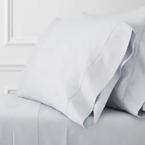 HUDSON PARK COLLECTION 680tc Flat Sateen Sheet, Twin Exclusive - Cloud