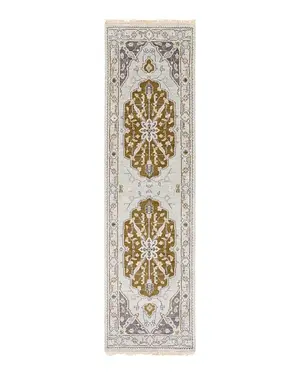 SURYA Zeus Zeu-7823 Runner Area Rug, 2'6 X 8 - Gray/brown/mauve/cream