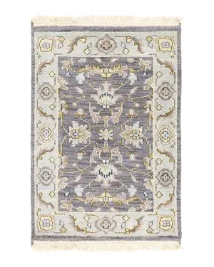 SURYA Zeus Area Rug, 2' X 3 - Charcoal/sky Blue/ivory/taupe/olive/beig