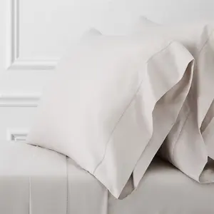 HUDSON PARK COLLECTION 680tc Fitted Sateen Sheet, Twin Exclusive - Silver